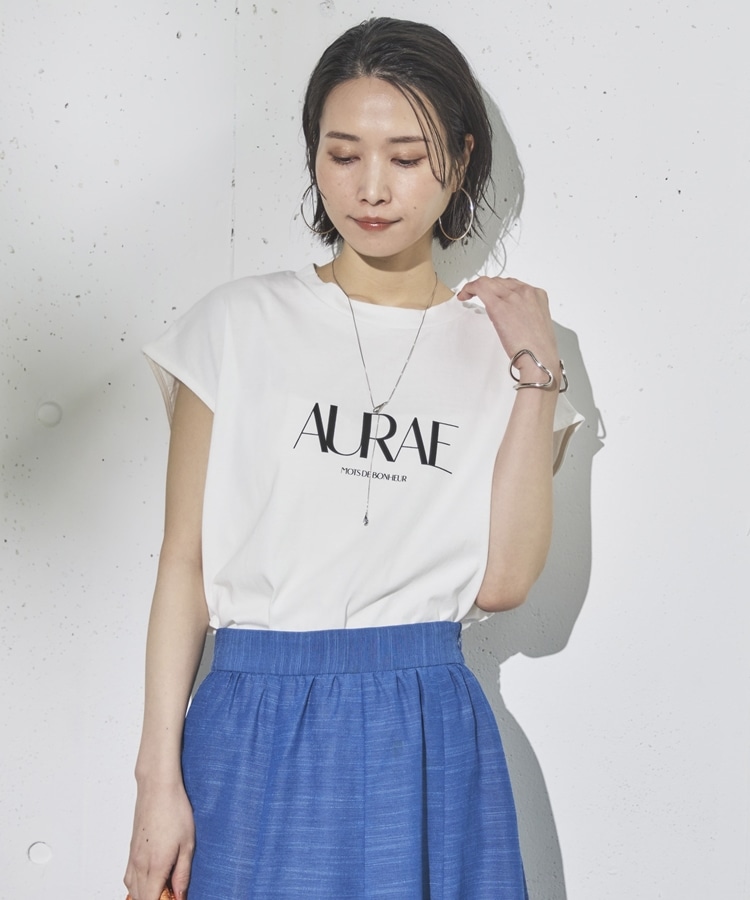 AURAEピグメントフレンチスリーブTee(F CHARCOAL GRAY): トップス｜PMbox P&M OFFICIAL ONLINE STORE (ピーエムボックス ピーアンドエム公式 ...